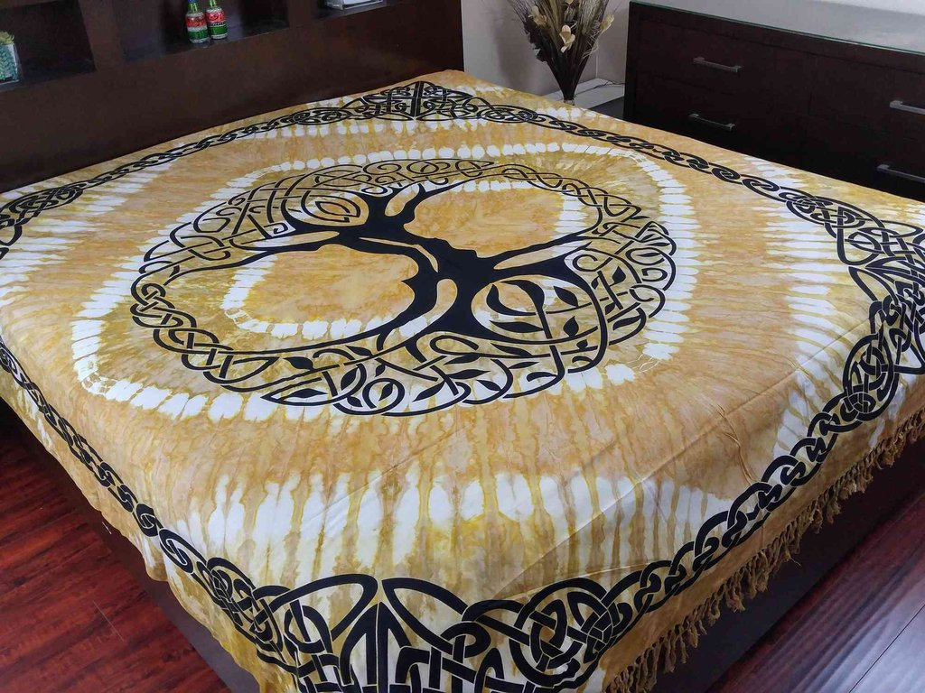 Brown Celtic Tree of Life Tapestry | The World Tree