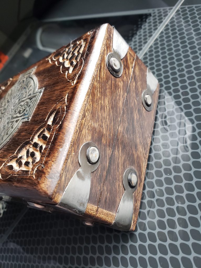 Metal Cross Wood Celtic Box | The World Tree