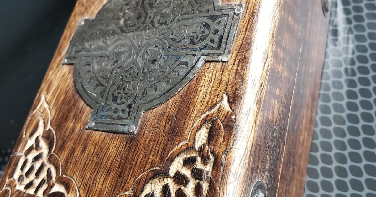 Celtic Cross Keepsake Box, Irish Hand Carved Wooden Box, Renaissance ...