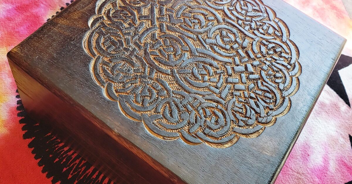 Celtic Knot Wood Celtic Box Set, Irish Wooden Box, Welsh Keepsake, Hand ...