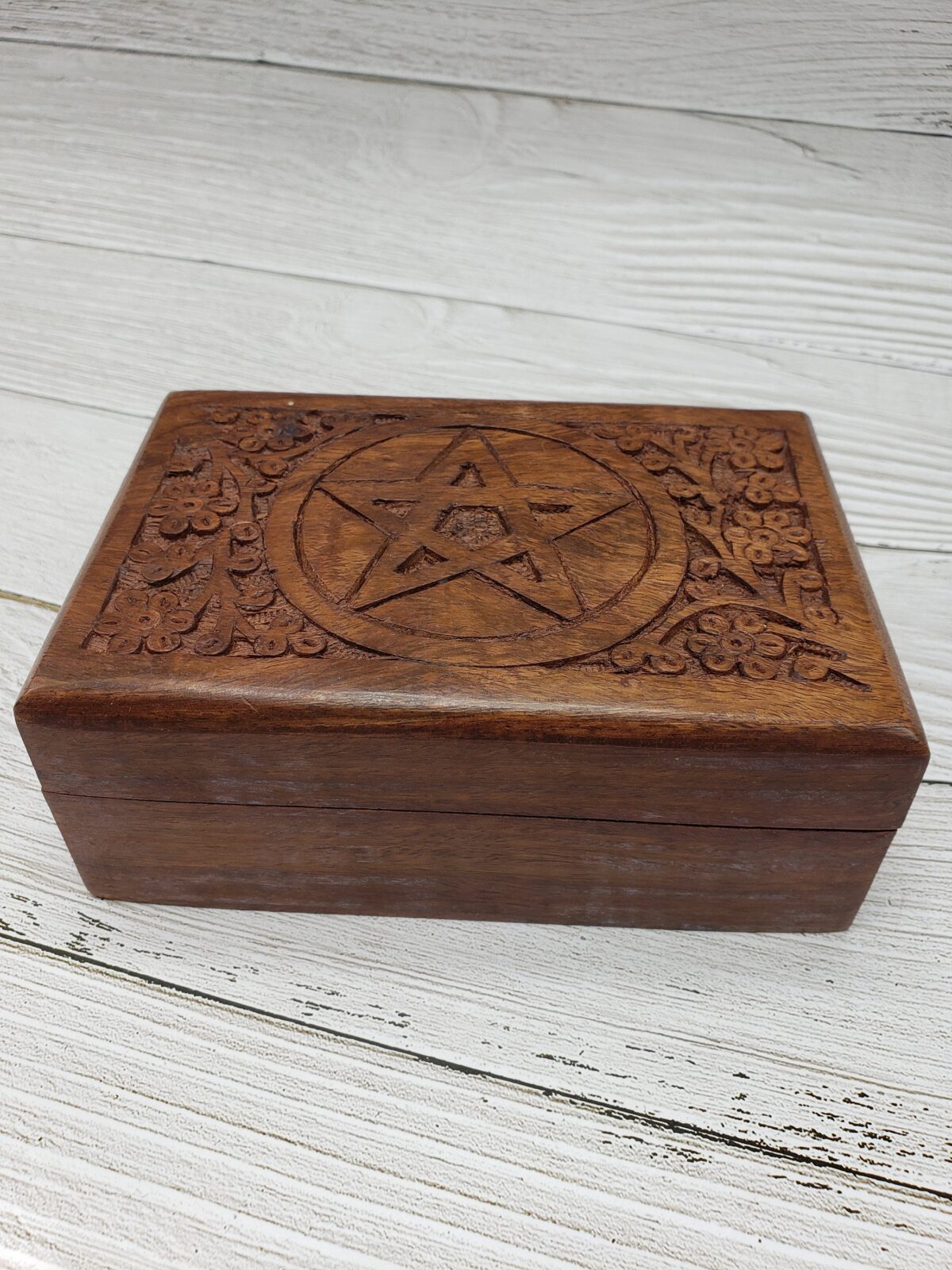 Pentagram Star Wood Celtic Box | The World Tree