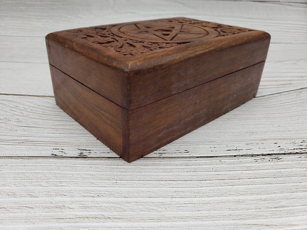 Pentagram Star Wood Celtic Box | The World Tree