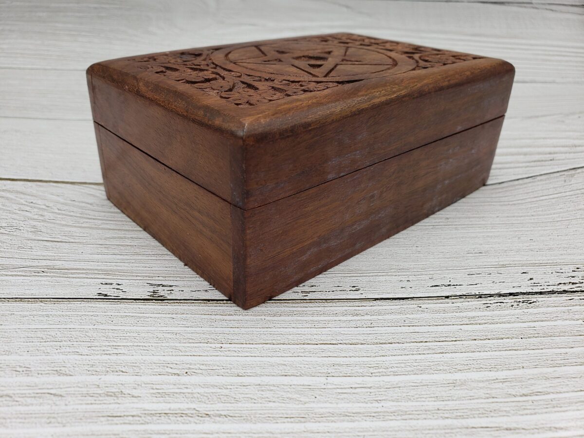 Pentagram Star Wood Celtic Box | The World Tree